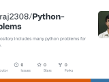 Github Neeraj2308 Python Problems This Repository Includes Many