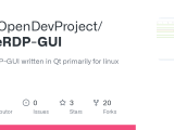 Github Theopendevproject Freerdp Gui Freerdp Gui Written In Qt