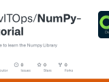Github Devitops Numpy Tutorial A Lecture To Learn The Numpy Library