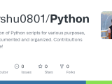Github Darshu0801 Python Collection Of Python Scripts For Various