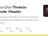 Github Baryondev Threejs Explode Header A Website Header That