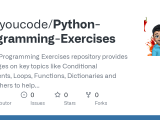 Python Programming Exercises Readme Md At Main Howyoucode Python