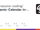 Github Opensource Coding Dynamic Calendar In Html Css Javascript