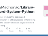 Github Marymadhongo Library Record System Python This Project
