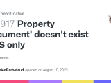 Property Document Doesn T Exist Ios Only Issue 38917 Facebook