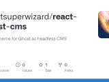 Github Reactsuperwizard React Ghost Cms A Blog Theme For Ghost As