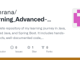 Github Srishrana Learning Advanced Java Springboot A Complete