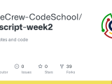 Github Codecrew Codeschool Javascript Week2 Class Notes And Code