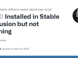 Installed In Stable Diffusion But Not Running Issue 180 Thygate
