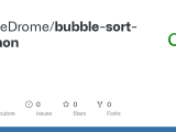Github Codedrome Bubble Sort Python