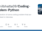 Github Sushilbhatta09 Coding Problem Python This Is Solution Of Some