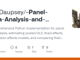 Github Kendaupsey Panel Data Analysis And Model Comparison Using