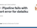 Pipeline Fails With Import Error For Dataiku Issue 104 Dataiku