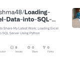 Github Karishma48 Loading Excel Data Into Sql Server Using Python