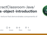 Github Abstractclassroom Java Sample Class Code For Lecture That