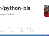 Github Dfm Python Bls Python Bindings To Bls