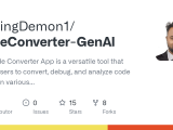 Github Codingdemon1 Codeconverter Genai The Code Converter App Is A