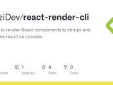 Github Platzidev React Render Cli Cli App To Render React Components