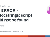 Error Mkdocstrings Script Could Not Be Found Issue 35