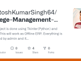 Github Santoshkumarsingh64 College Management System Using Tkinter