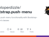 Github Developerdizzle Bootstrap Push Menu Enables Push Menu