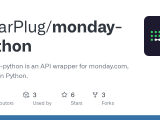Github Gearplug Monday Python Monday Python Is An Api Wrapper For