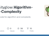 Github Infinityglow Algorithm And Complexity Python Code For