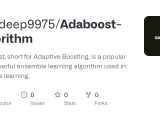 Github Sandeep9975 Adaboost Algorithm Adaboost Short For Adaptive