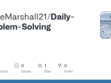 Github Codemarshall21 Daily Problem Solving