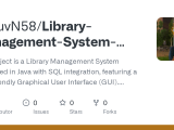 Github Dhruvn58 Library Management System With Gui Using Sql And Java