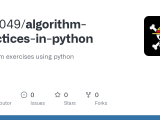 Github Xiu2049 Algorithm Practices In Python Algorithm Exercises