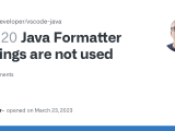 Java Formatter Settings Are Not Used Issue 3020 Redhat Developer