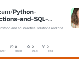 Sql And Python Best Practices Python Practice Ipynb At Main Phycem