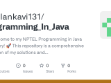 Github Kabilankavi131 Programming In Java рџњџ Welcome To My Nptel