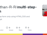 Github Chethan R R Multi Step Form Multi Step Form Only Using Html