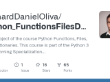 Github Richarddanieloliva Python Functionsfilesdictionaries