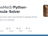 Github Chloemeis Python Formula Solver A Formula Solver That Uses