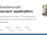 Github Shadowdevcode Restaurant Application Tkinter Based Project In