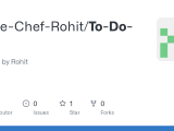 Github Code Chef Rohit To Do List Created With Stackblitz вљўпёџ
