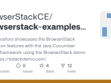 Github Browserstackce Browserstack Examples Cucumber Testng This