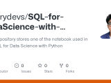 Github Fazerydevs Sql For Datascience With Python This Respository
