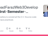 Github Ahmadfarazweb3developer First Semester Coding This