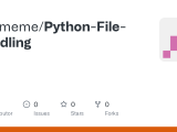Github Velomeme Python File Handling