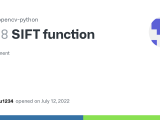 Sift Function Issue 688 Opencv Opencv Python Github