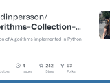 Github Aladdinpersson Algorithms Collection Python Collection Of