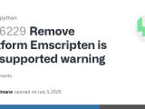 Remove Platform Emscripten Is Not Supported Warning Issue 136229