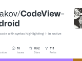 Github Kbiakov Codeview Android Display Code With Syntax
