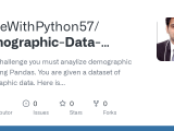 Github Codewithpython57 Demographic Data Visualizer Python Pandas