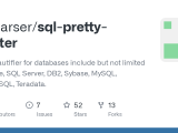 Github Sqlparser Sql Pretty Printer Sql Beautifier For Databases