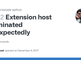 Extension Host Terminated Unexpectedly Issue 342 Microsoft Vscode